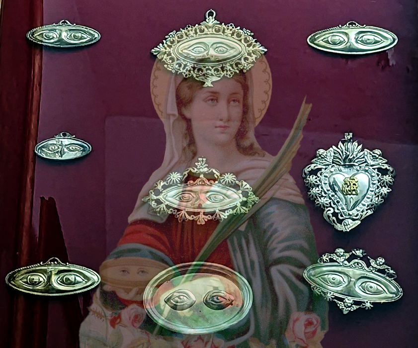 Postcard from Siracusa, Sicily: Protector of eyes and the quill ...